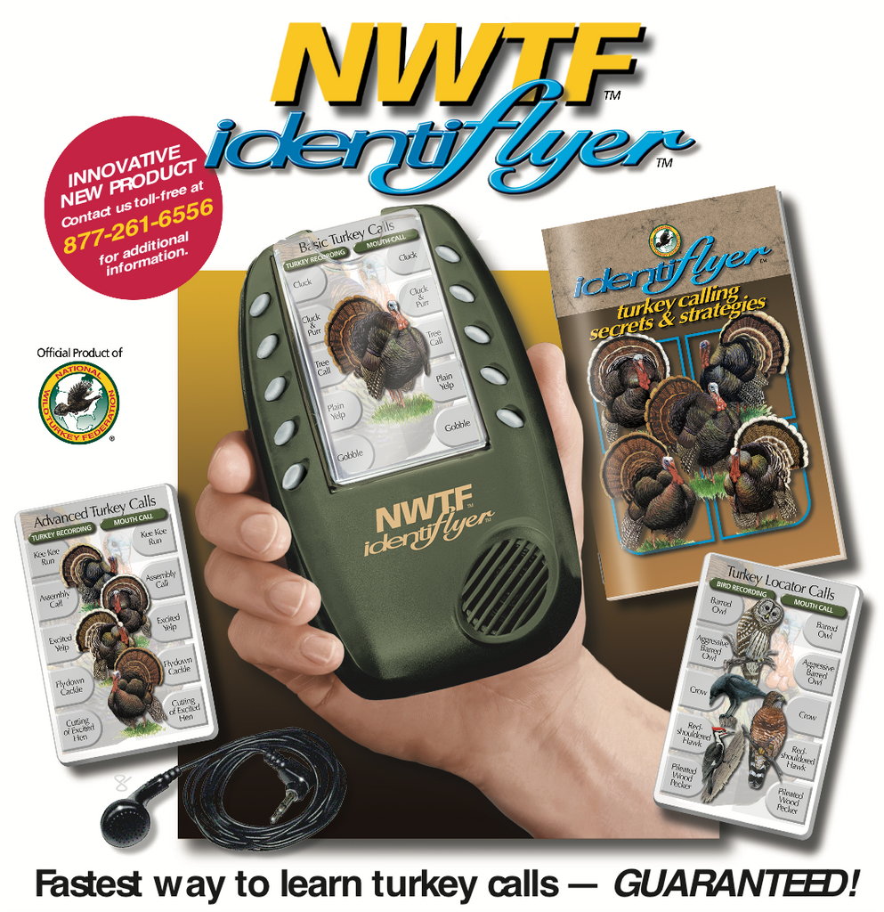 3. NWTF Turkey Call Sportsmen IdentiFlyer – BirdSong IdentiFlyer